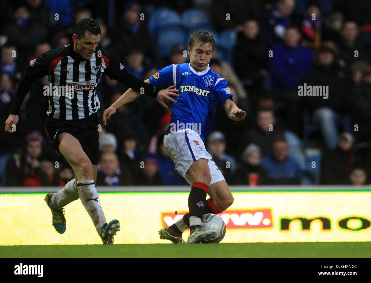 Scotland soccer rangers full length battling mangrr hi-res stock ...