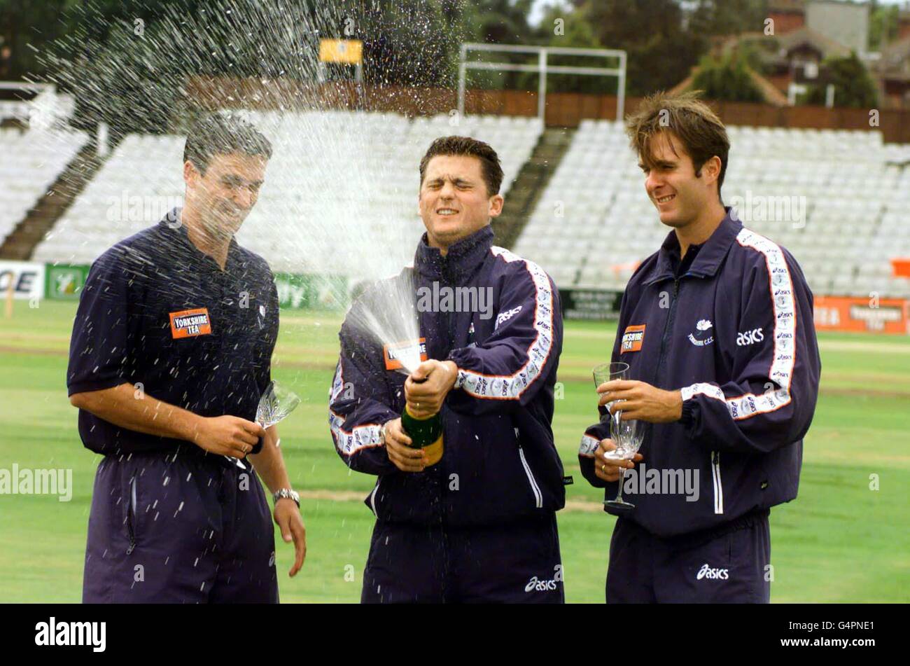 Yorkshire cricketers l r gavin hamilton hi-res stock photography and ...