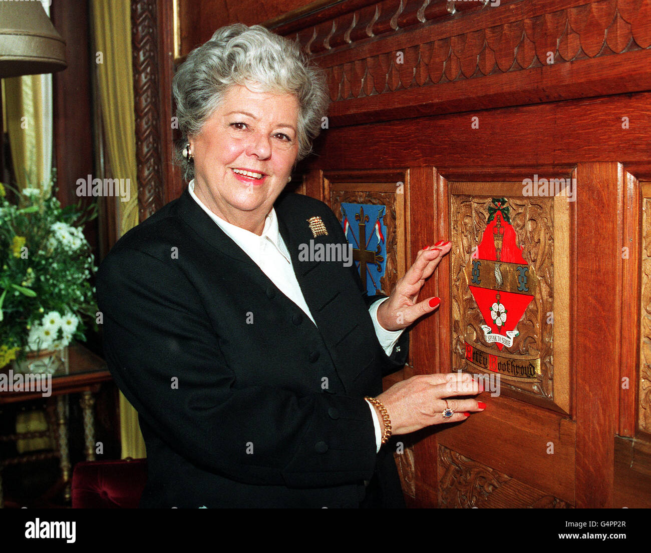PA NEWS PHOTO 29/3/94 SPEAKER OF THE HOUSE OF COMMONS, BETTY BOOTHROYD ...