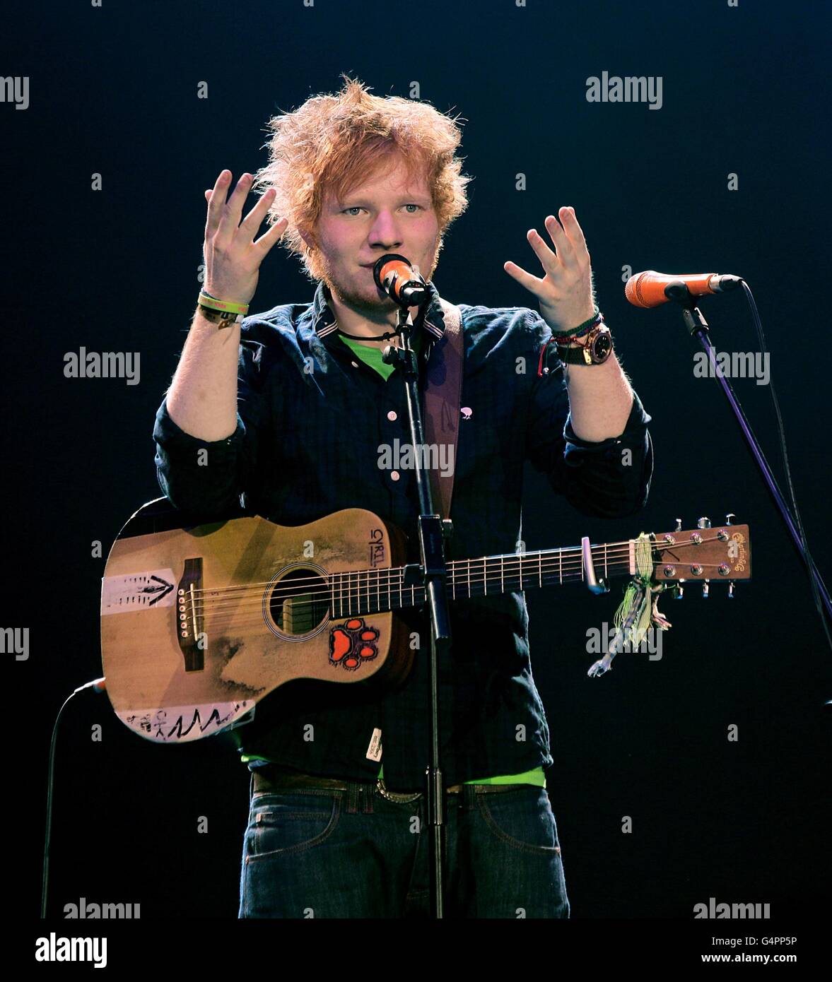 Capital FM's Jingle Bell Ball - Sunday - London. Ed Sheeran on stage ...