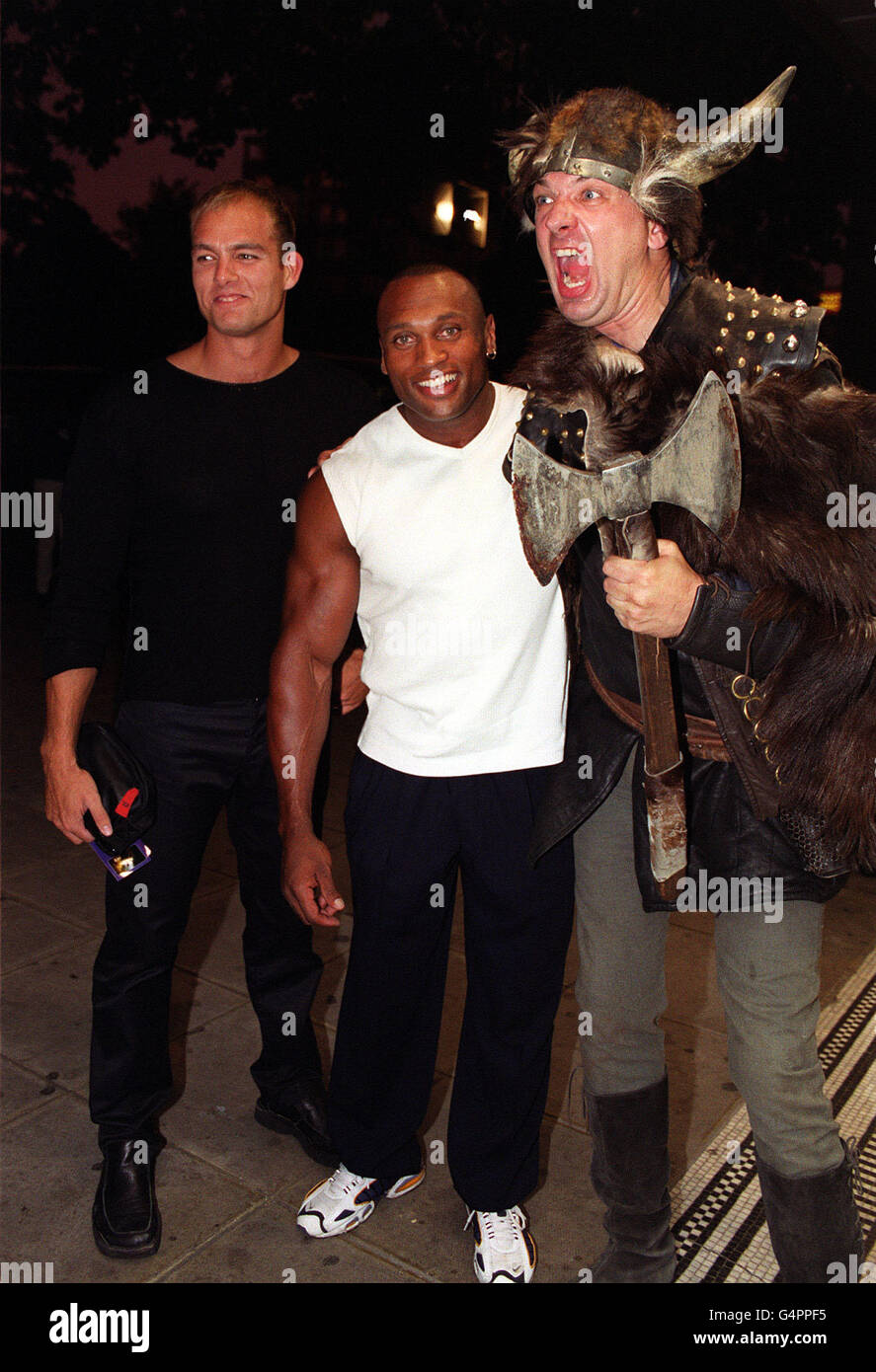Former Gladiator Hunter, James Crossley (left) and Former Gladiator ...