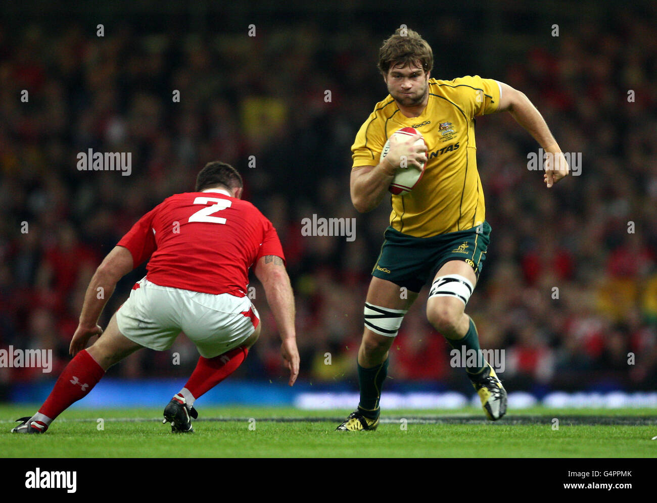 Australia's Ben McCalman in action during the International match at ...