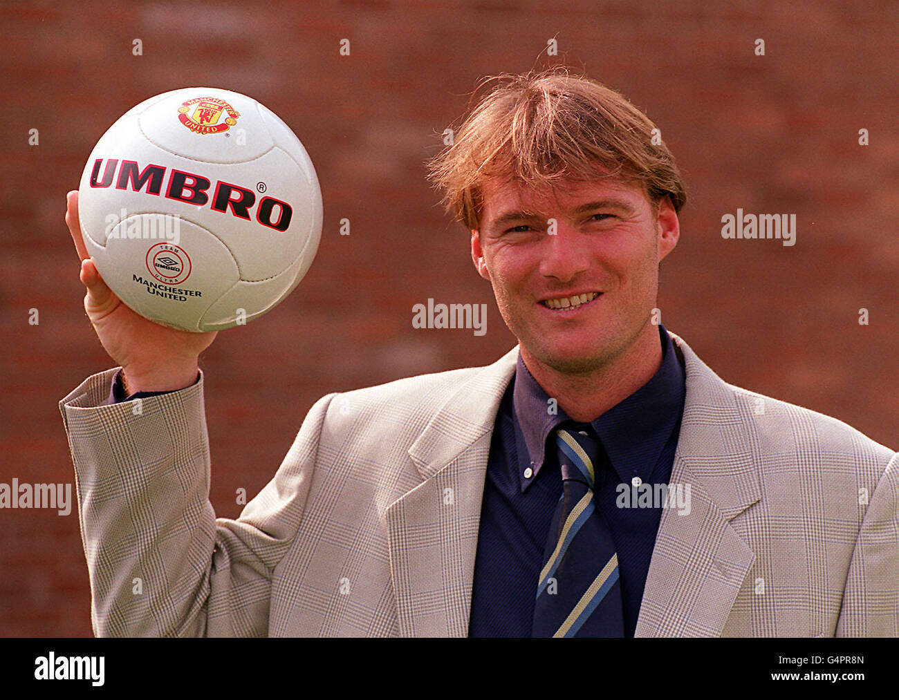 Massimo taibi the new goalkeeper of manchester united hi-res stock ...