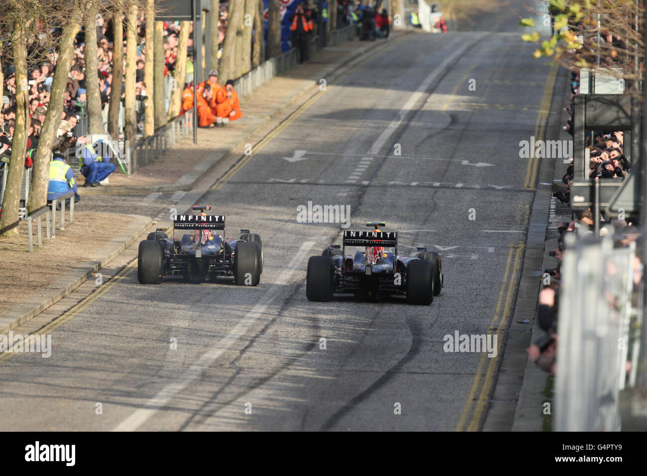 Formula One - Red Bull Racing Show Run - Milton Keynes Stock Photo - Alamy