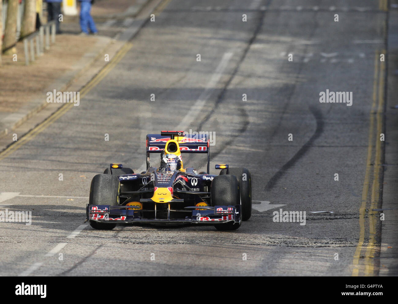 Formula One - Red Bull Racing Show Run - Milton Keynes Stock Photo - Alamy