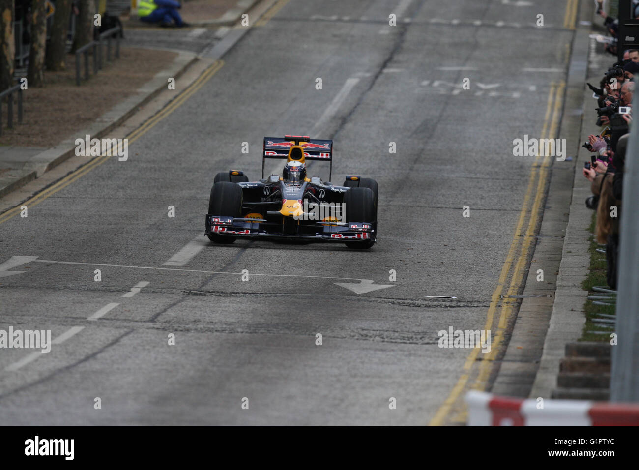 Formula One - Red Bull Racing Show Run - Milton Keynes Stock Photo - Alamy