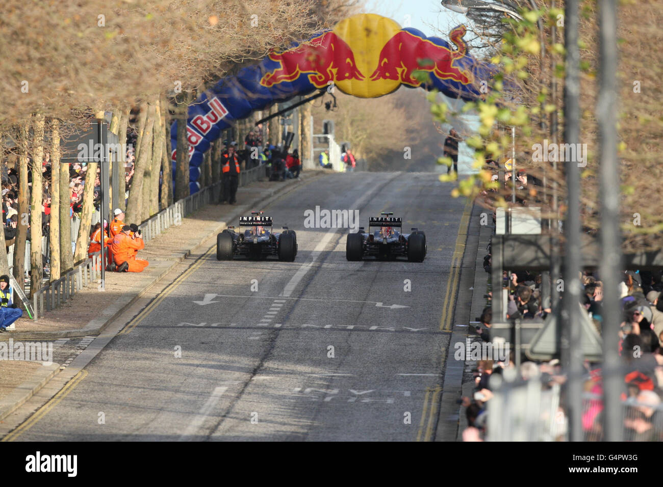 Formula One - Red Bull Racing Show Run - Milton Keynes Stock Photo - Alamy