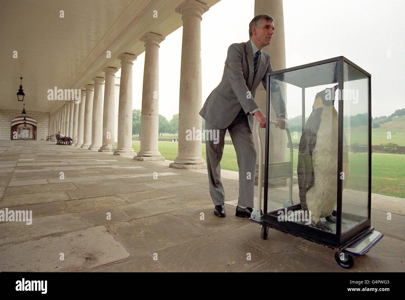 Richard Ormond, Director of the National Maritime Museum, wheels the ...