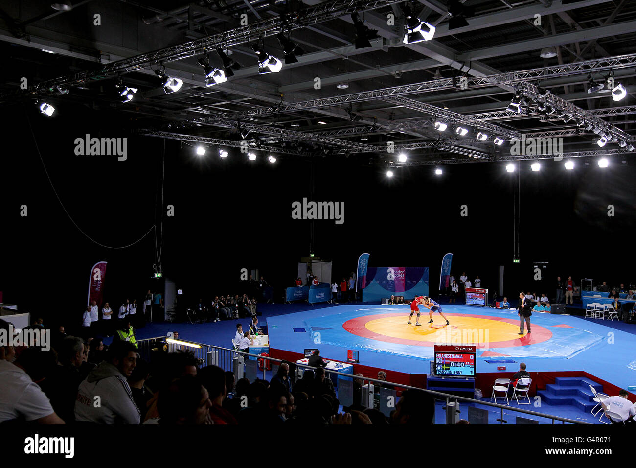 A general view of the excel arena hi-res stock photography and images ...