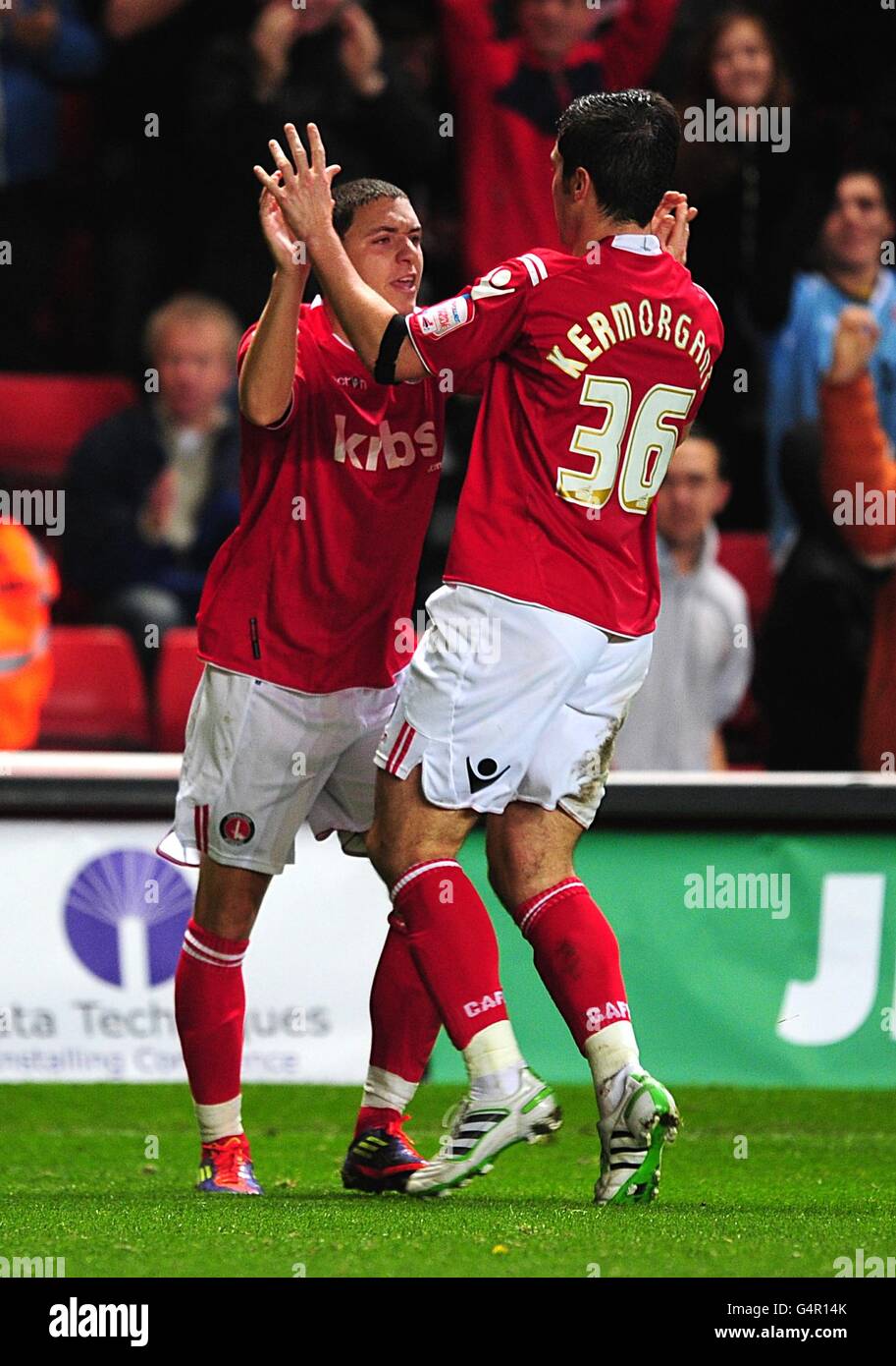 Charlton Athletic's Hogan Ephraim celebrates after he scores his side's ...
