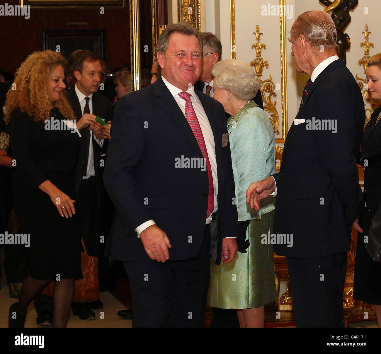Queen Elizabeth II hosts journalists at Palace Stock Photo - Alamy