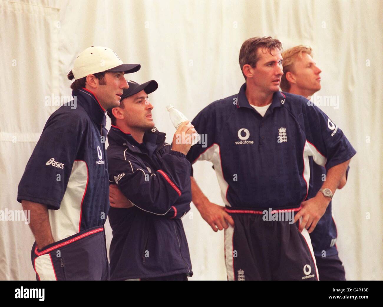 Ronnie Irani, Graham Thorpe, Andrew Caddick, and Alan Mullally during ...