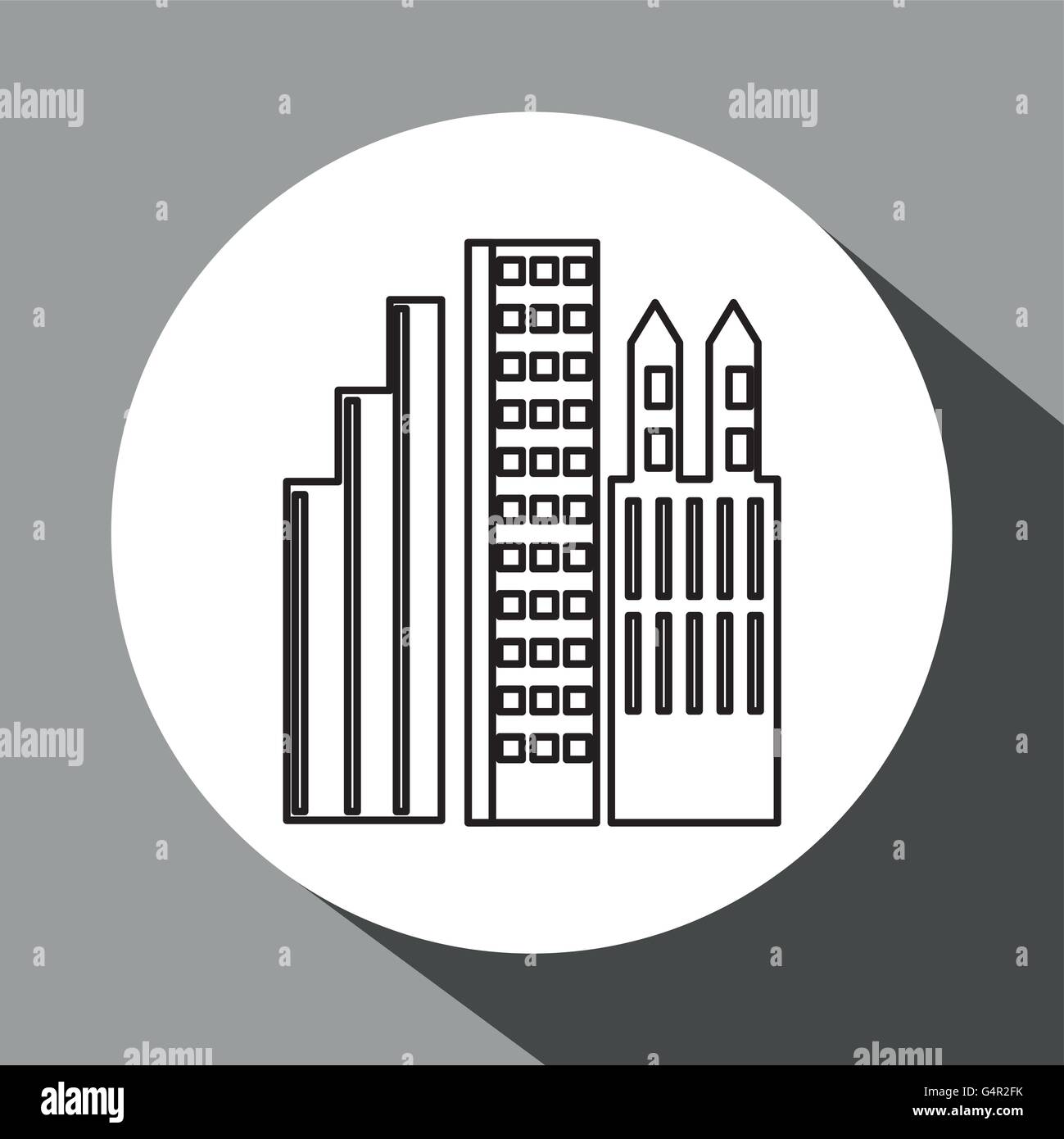 City design. Building icon. Isolated illustration Stock Vector Image ...
