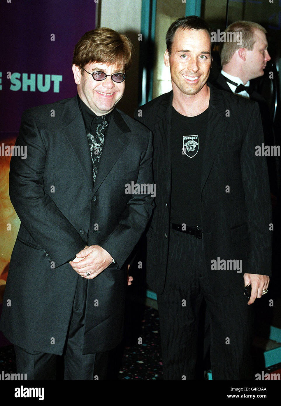 Musican Sir Elton John with his partner David Furnish at the UK ...