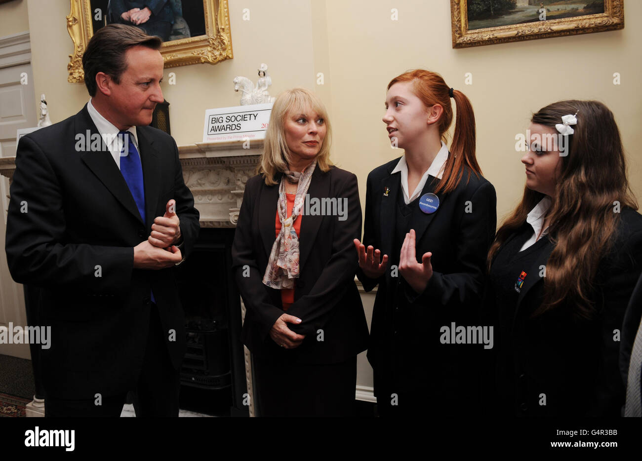 Prime minister david cameron meets members of digi steps hi-res stock ...