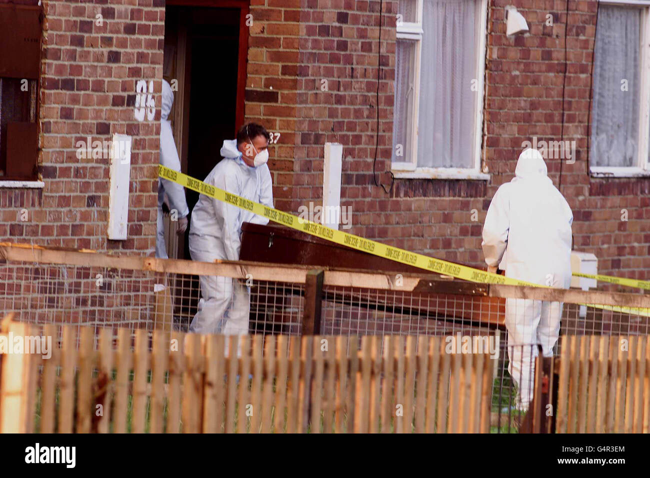 Police forensic officers removed a body from a property at Calvert ...