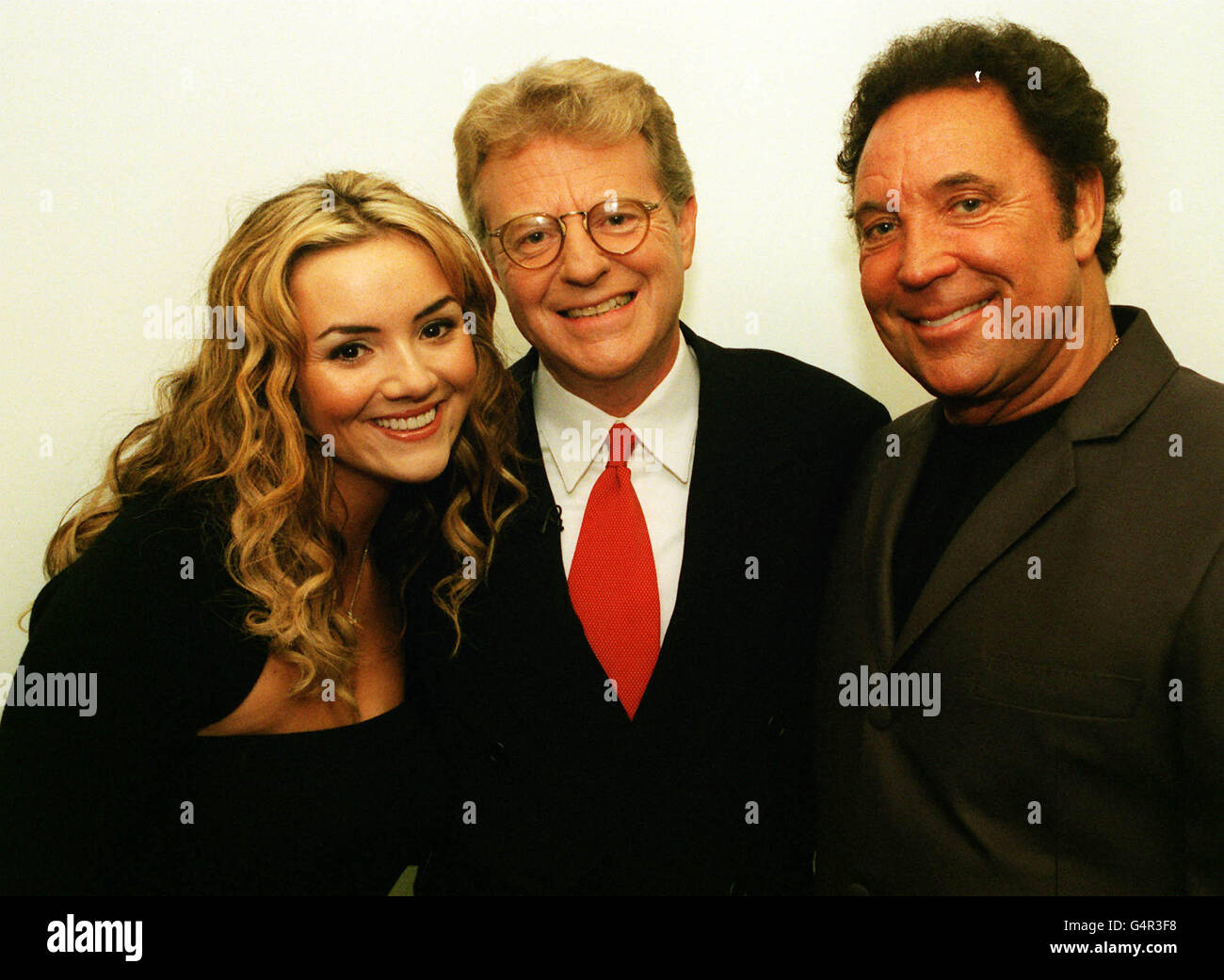 American TV presenter Jerry Springer (centre) gets to know ex-EastEnder ...