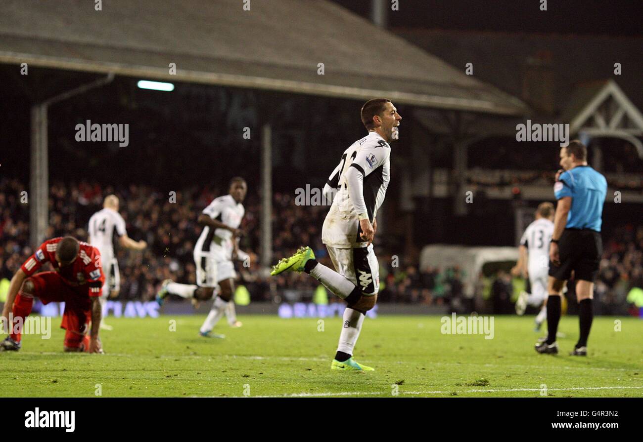 Clint dempsey fulham celebrates hi-res stock photography and images - Alamy