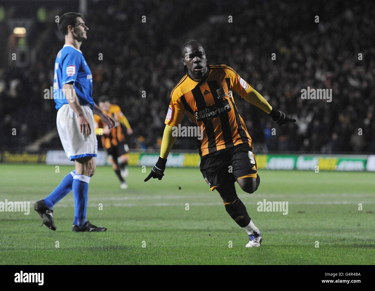 Hull City's Aaron Mclean celebrates after scoring his side's second ...