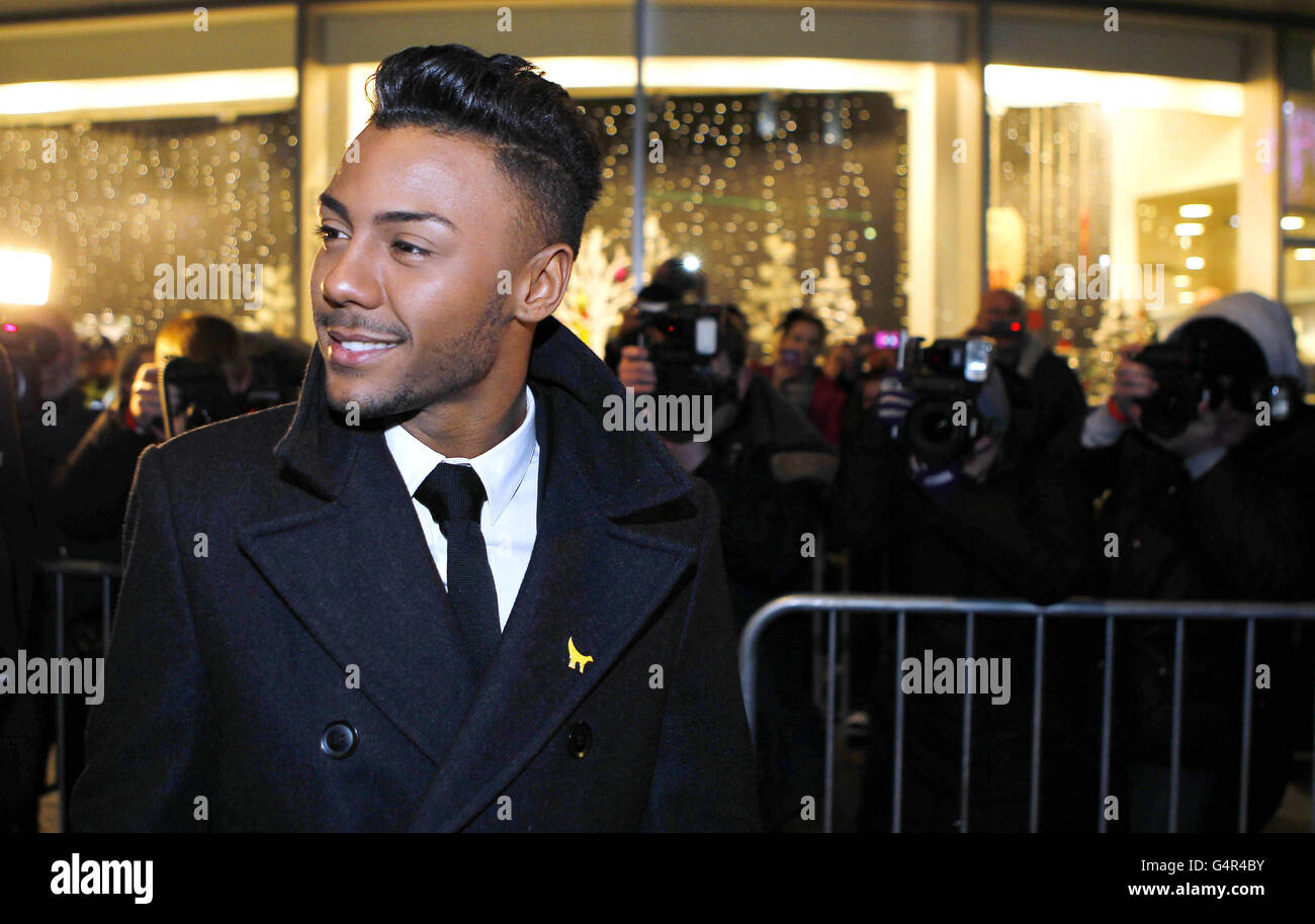 X Factor contestant Marcus Collins arrives for a gig at Liverpool One ...