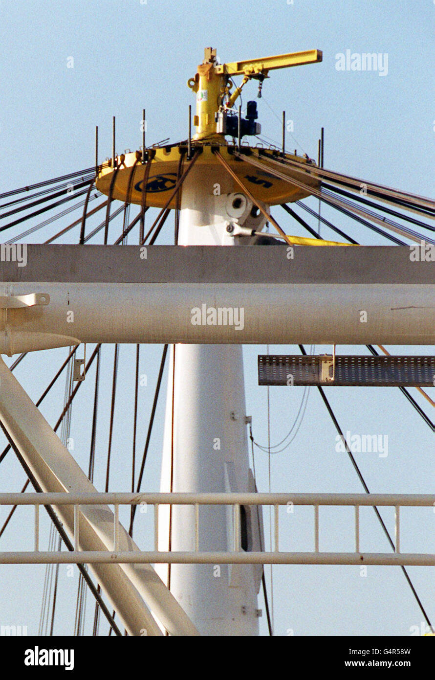 BA's London Eye/cables Stock Photo - Alamy