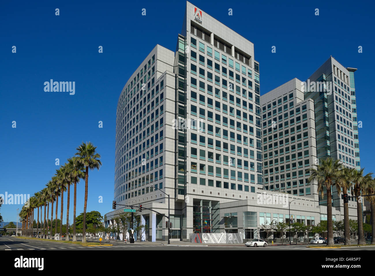 The Adobe Incorporated (ADBE) headquarters in Silicon Valley, San Jose ...