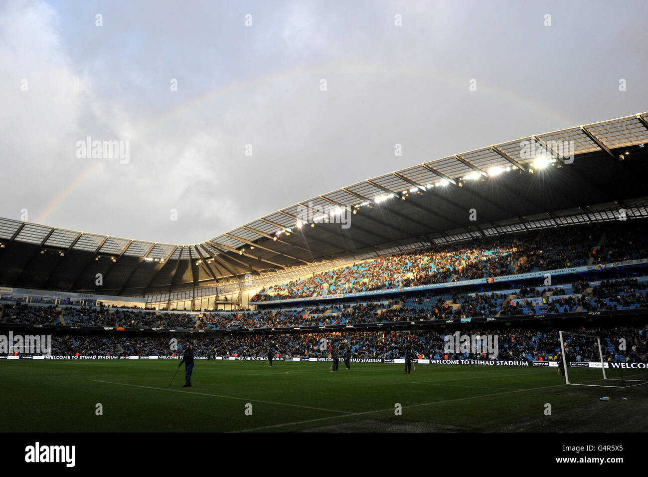 Rainbow over a stadium hi-res stock photography and images - Alamy