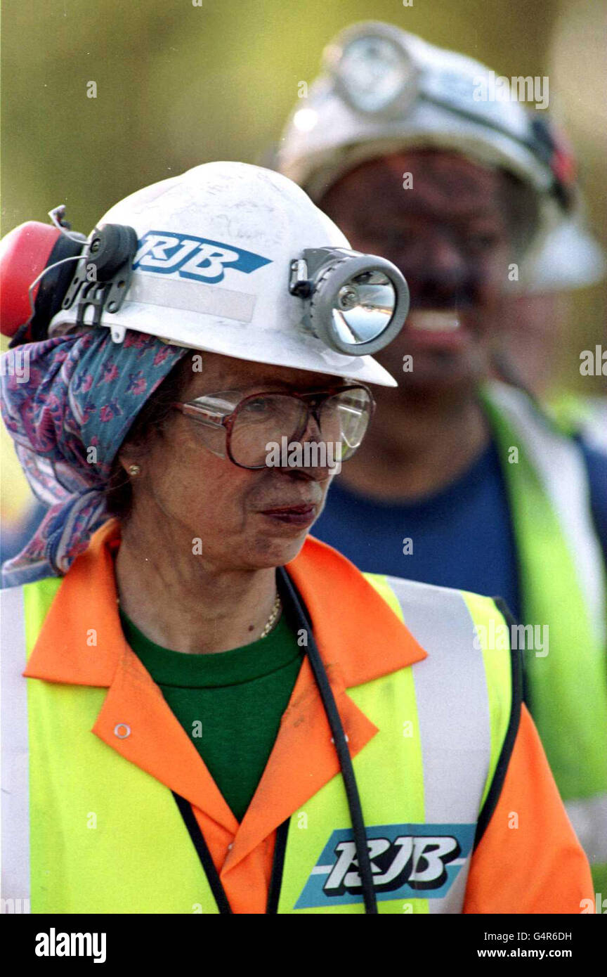 The Princess Royal, after visiting a coal mine in Nottinghamshire. She ...