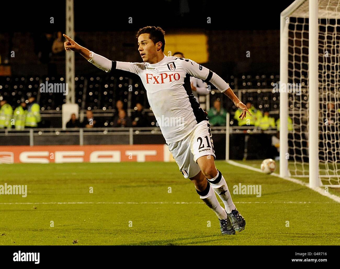 Fulham's Kerim Frei celebrates after scoring his side's second goal of ...