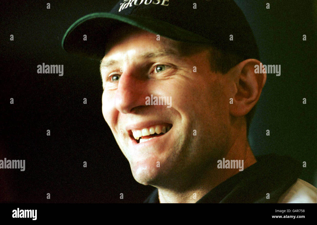 Scotland rugby team captain Gary Armstrong at a formal press conference ...
