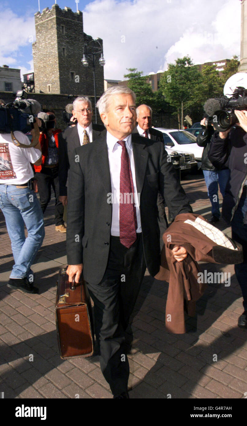 Lord Saville, Chairman of the Bloody Sunday Inquiry, arrives with ...