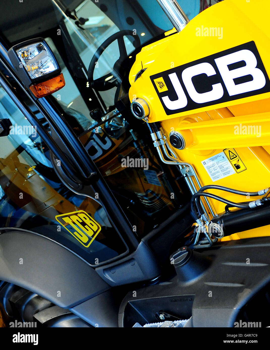 A general view of a JCB digger at the JCB World Headquarters in ...