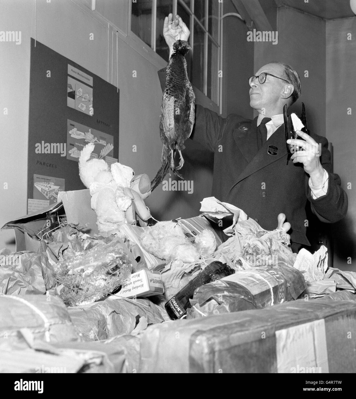 Parcels that have come out of their packaging because of bad wrapping ...