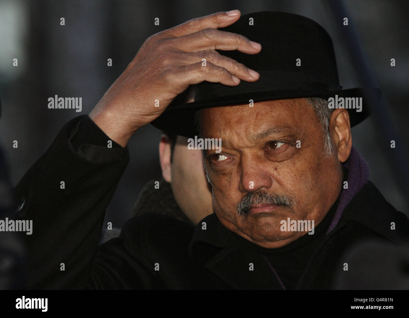 Veteran civil rights campaigner The Reverend Jesse Jackson speaking ...