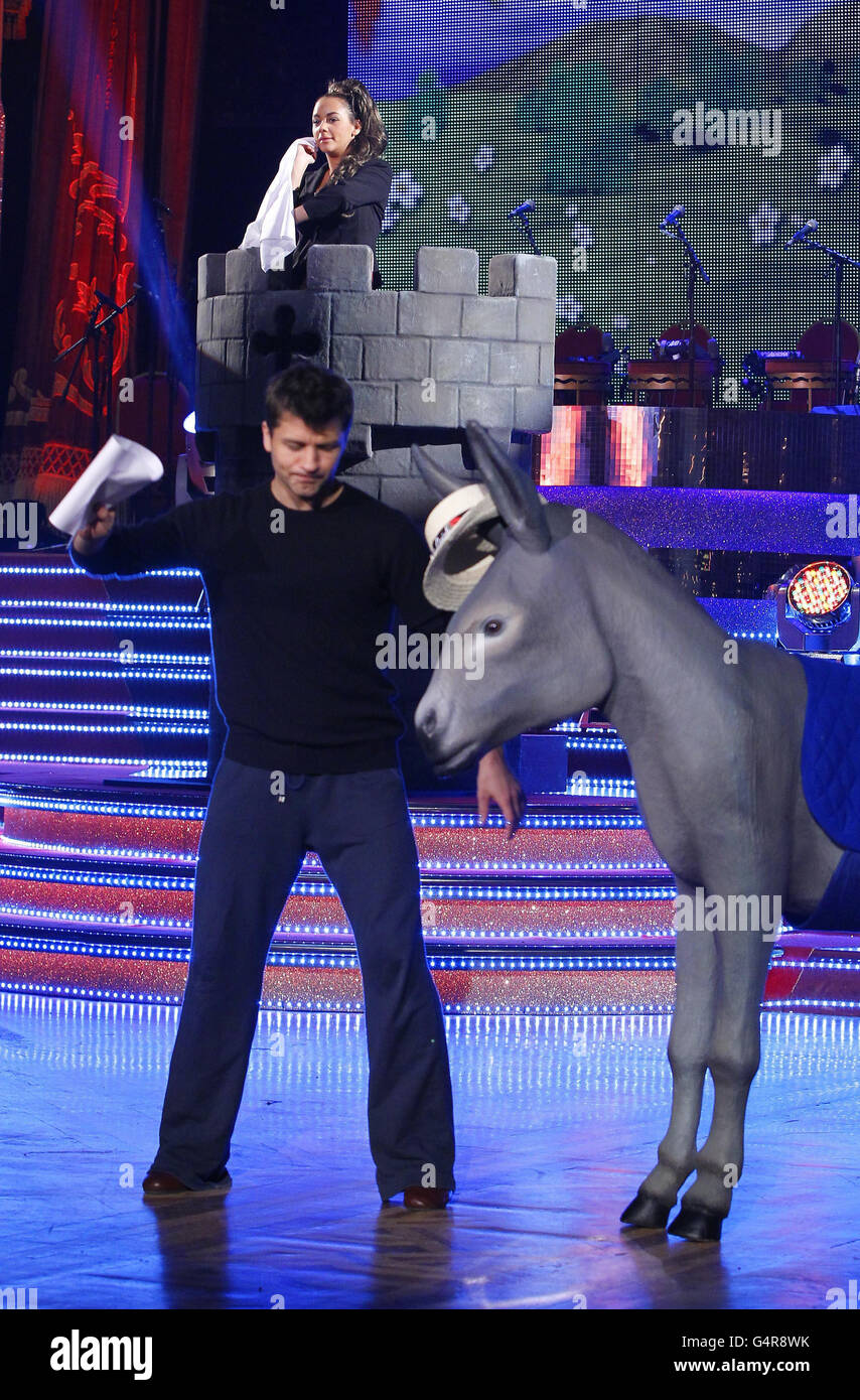 Chelsee Healey and Pasha Kovalev rehearse at the Blackpool Tower ...