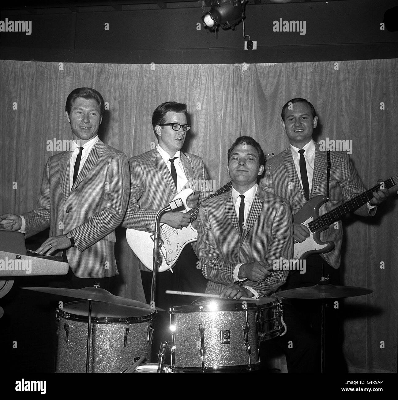 Buddy hollys backing group the crickets in london l r hi-res stock ...