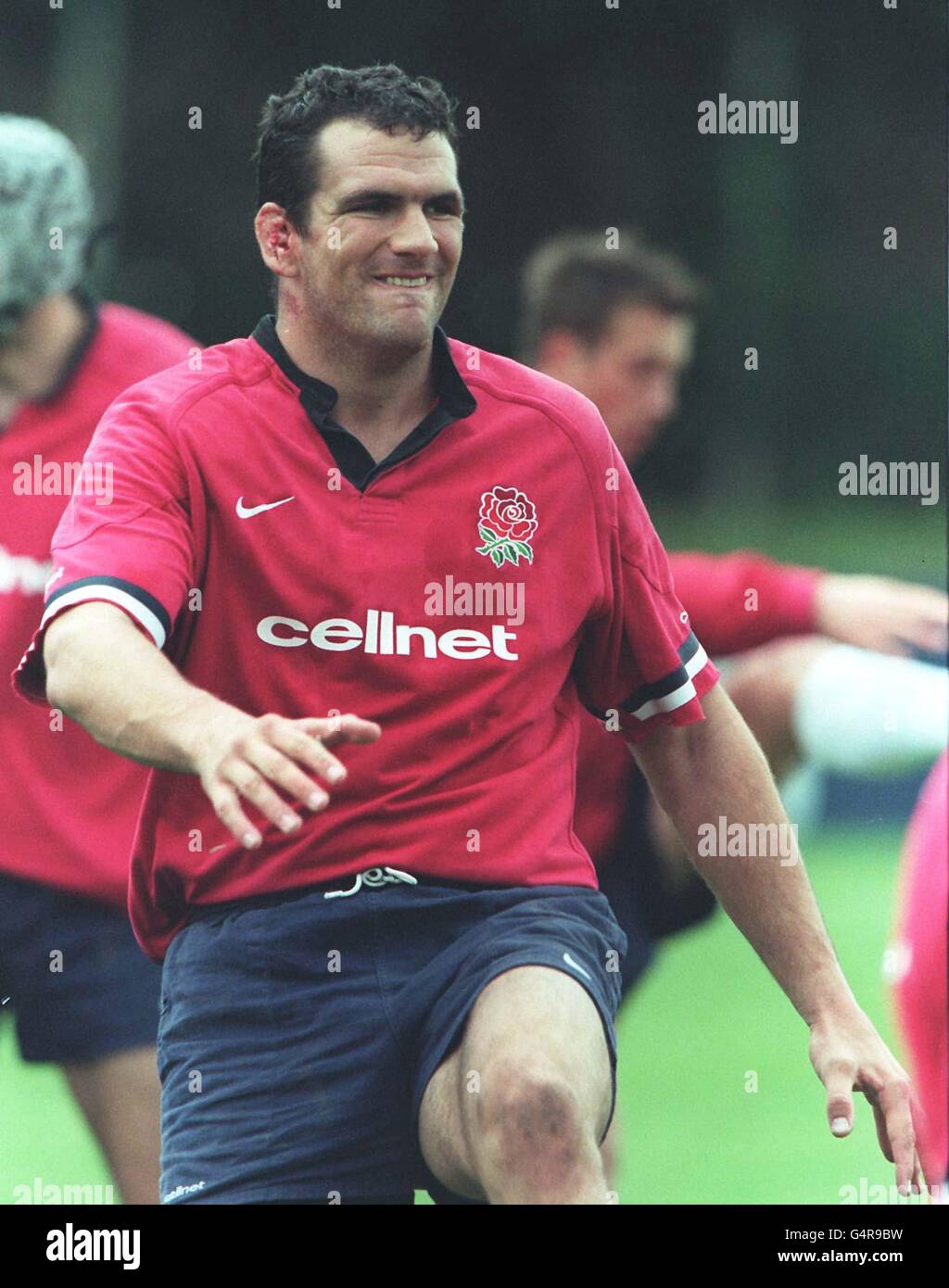 England's captain Martin Johnson during England Rugby Training at Ember ...