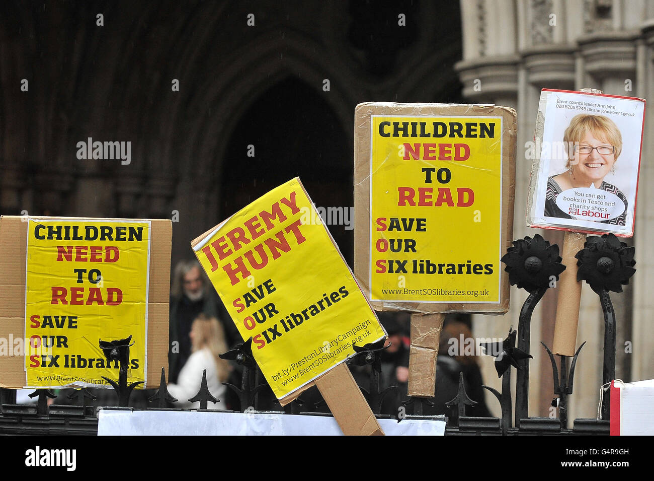 Library campaigners lose appeal. Posters left by supporters of the Save ...