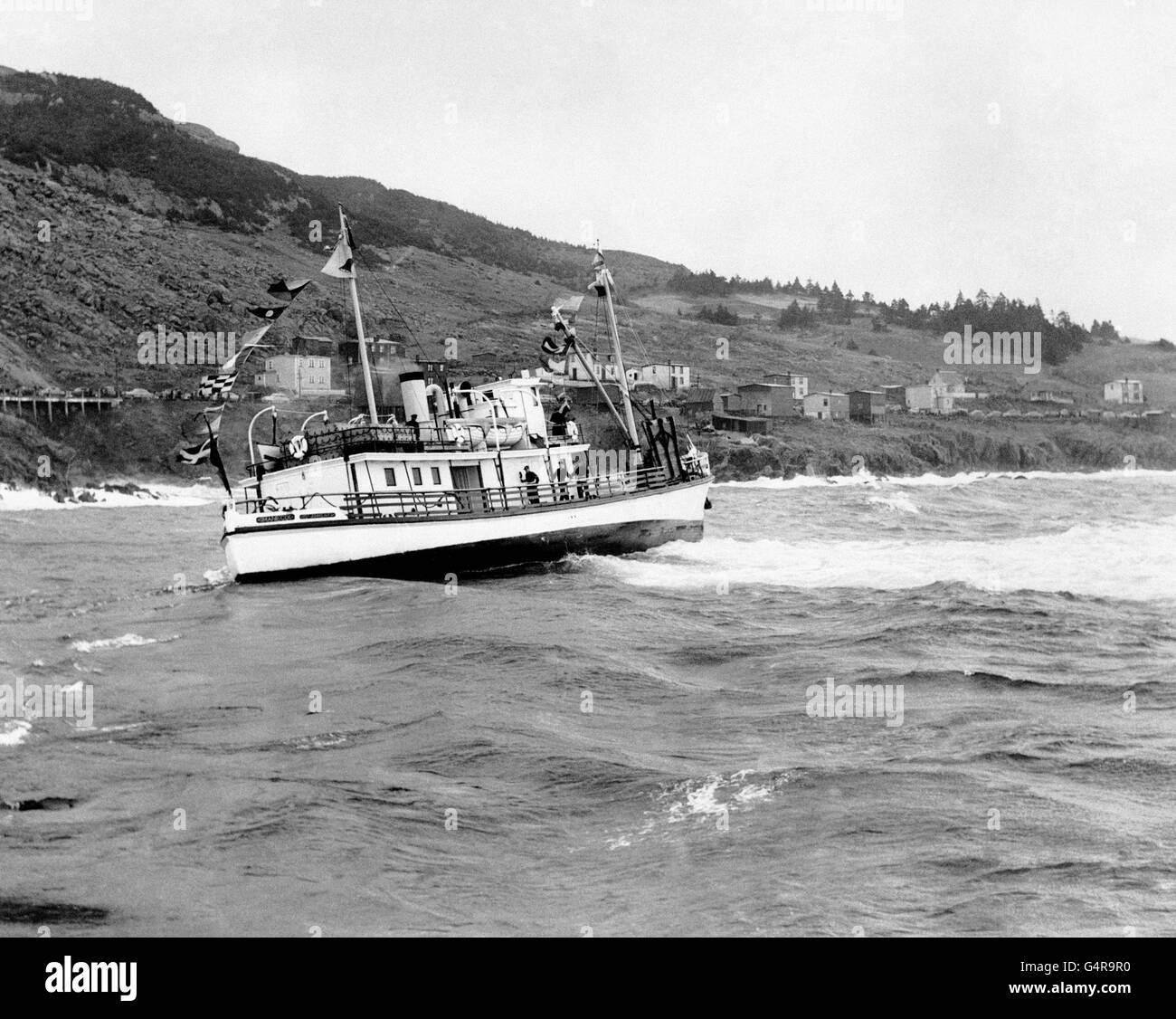 Princess Elizabeth and the Duke of Edinburgh on a boat during their ...