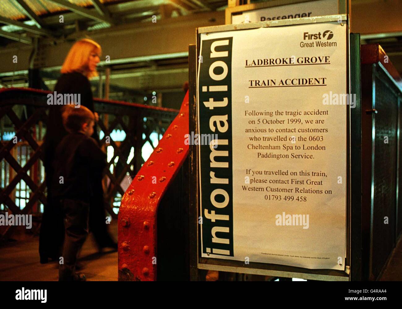 Scene station crash train crash sign poster rail crash hi-res stock ...