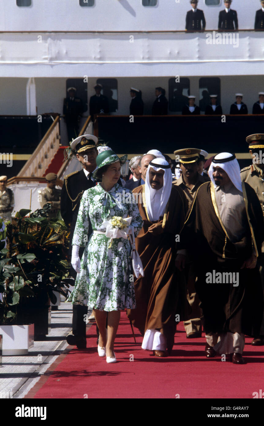 Royalty - Queen Elizabeth II Tour of the Middle East - Qatar Stock ...