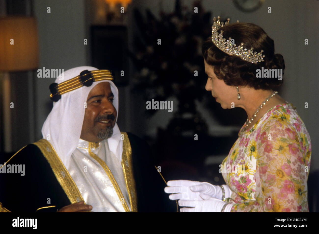 Royalty - Queen Elizabeth II Tour of the Middle East - Bahrain Stock ...