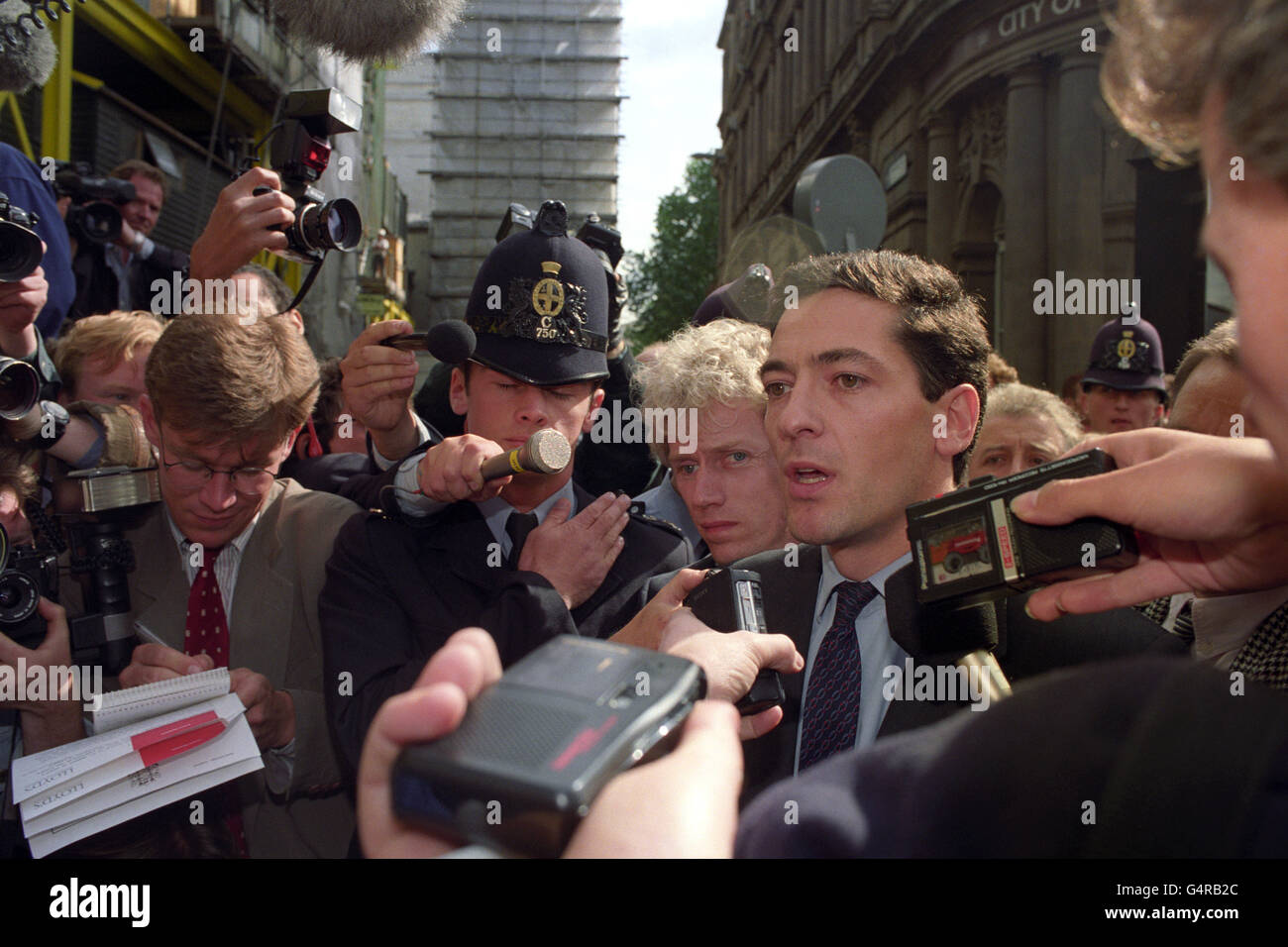 Crime - Fraud - Maxwell Case - London. Kevin Maxwell is mobbed by ...
