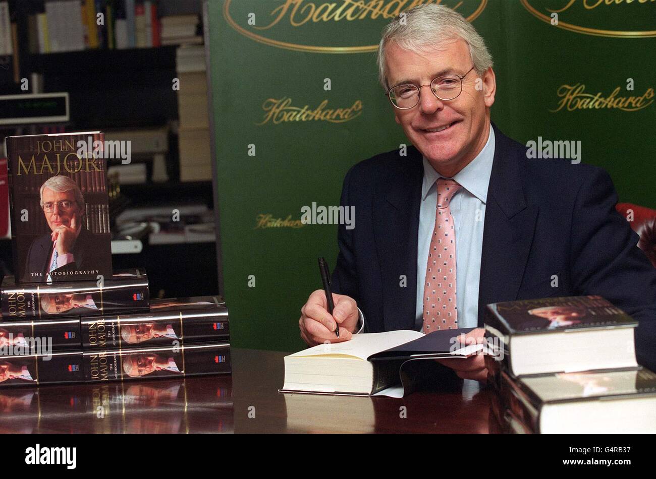 Former Conservative Prime Minister John Major during a signing of his ...