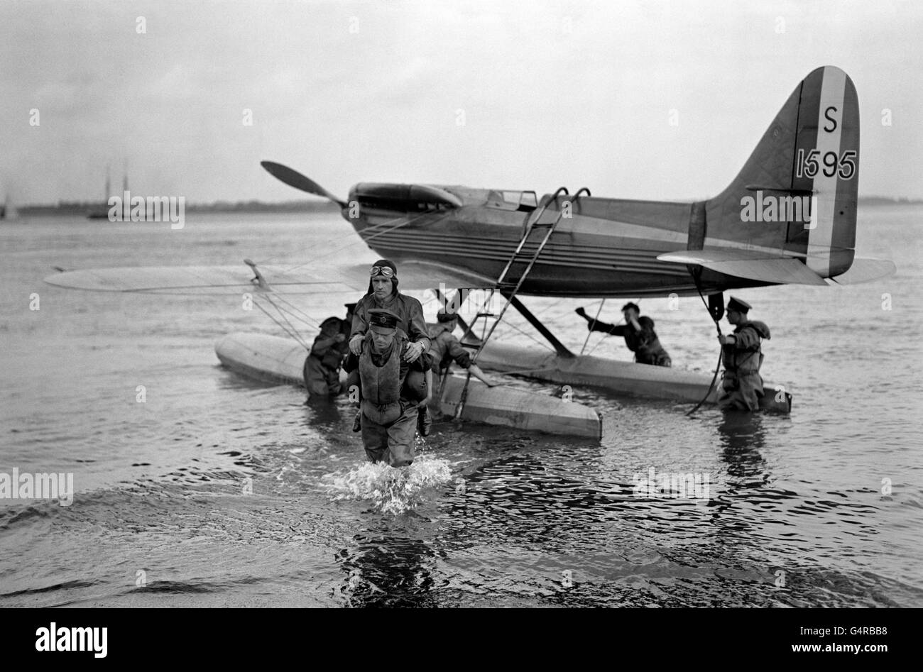 Aviation - Supermarine Seaplane - Schneider Trophy Race Stock Photo - Alamy