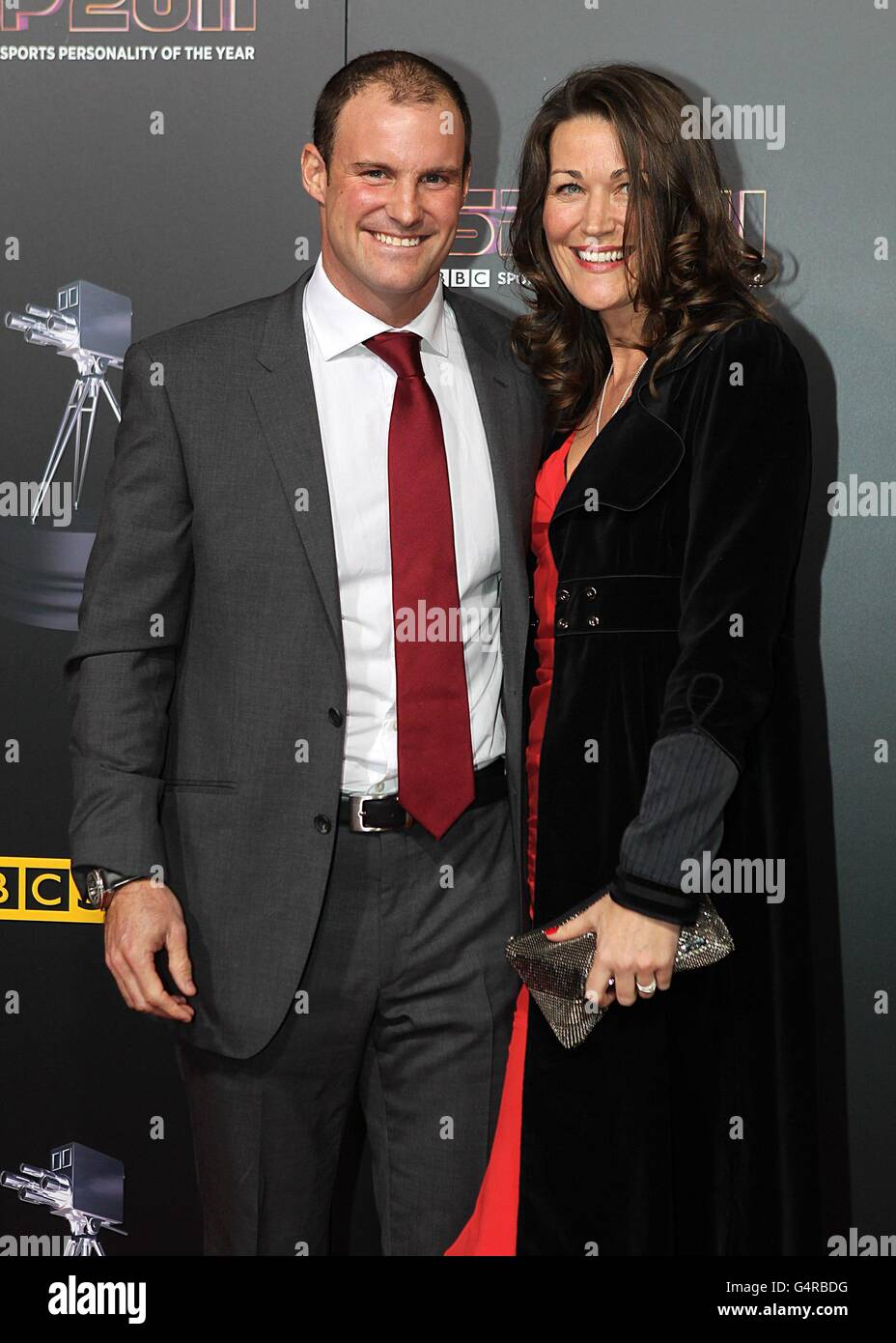 England Cricketer Andrew Strauss and his wife Ruth arriving for the ...