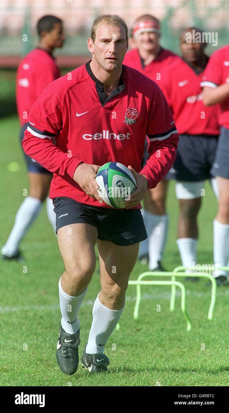 England's Lawrence Dallaglio during a training session in Molesey ...