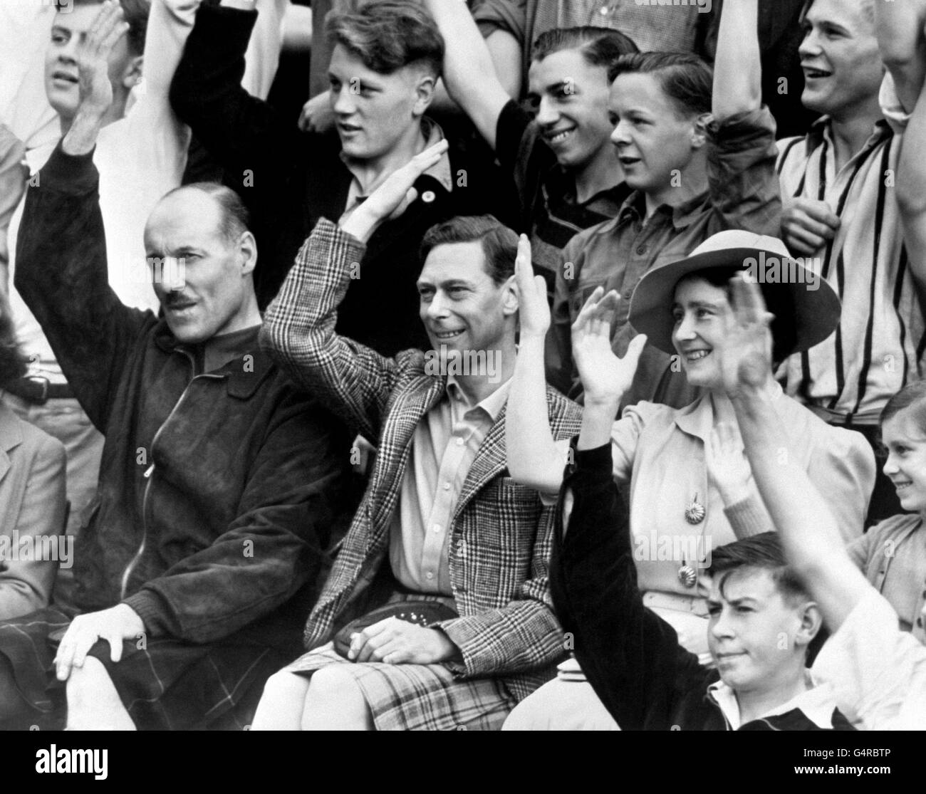 King george vi being Black and White Stock Photos & Images - Alamy