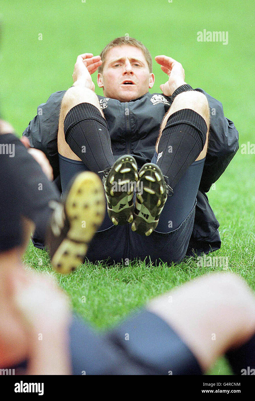 Rugby World Cup/Scotland. Scotland's Alan Tait hard at work during ...