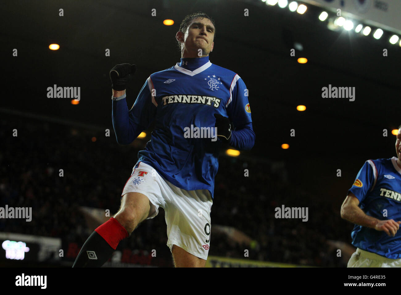 Rangers nikica jelavic celebrates hi-res stock photography and images ...